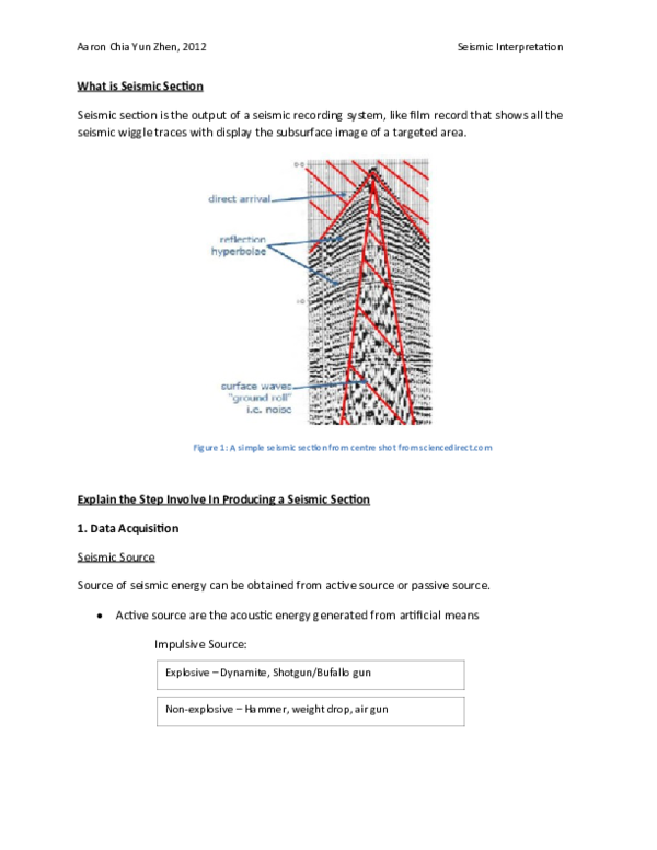 (DOC) Seismic Section