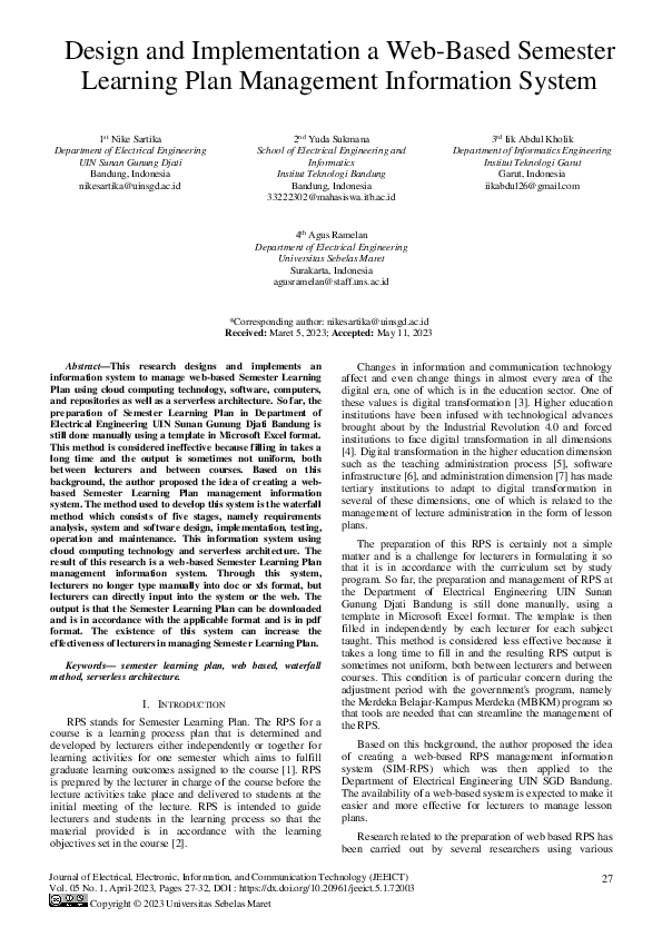 (PDF) Design and Implementation a Web-Based Semester Learning Plan ...