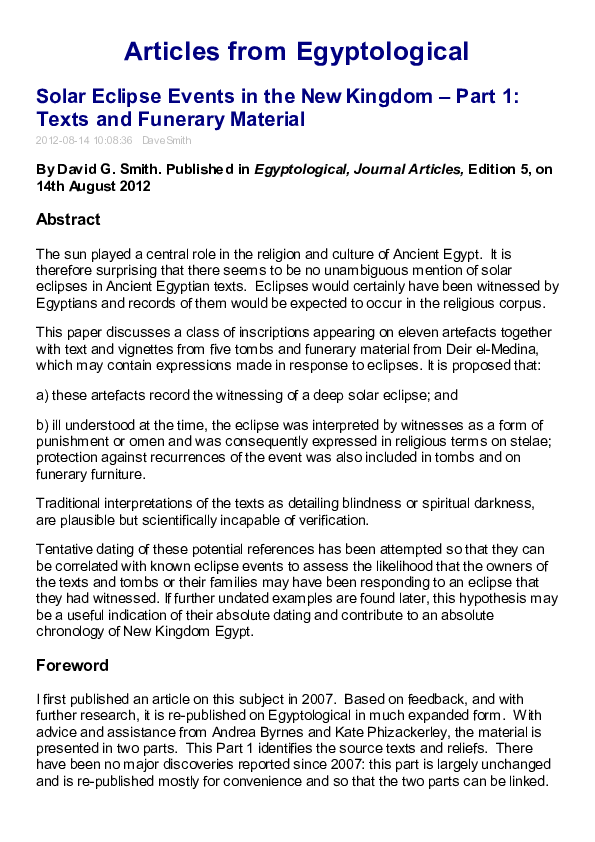 (PDF) Articles from Egyptological