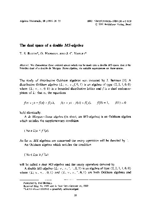 (PDF) The dual space of a doubleMS-algebra