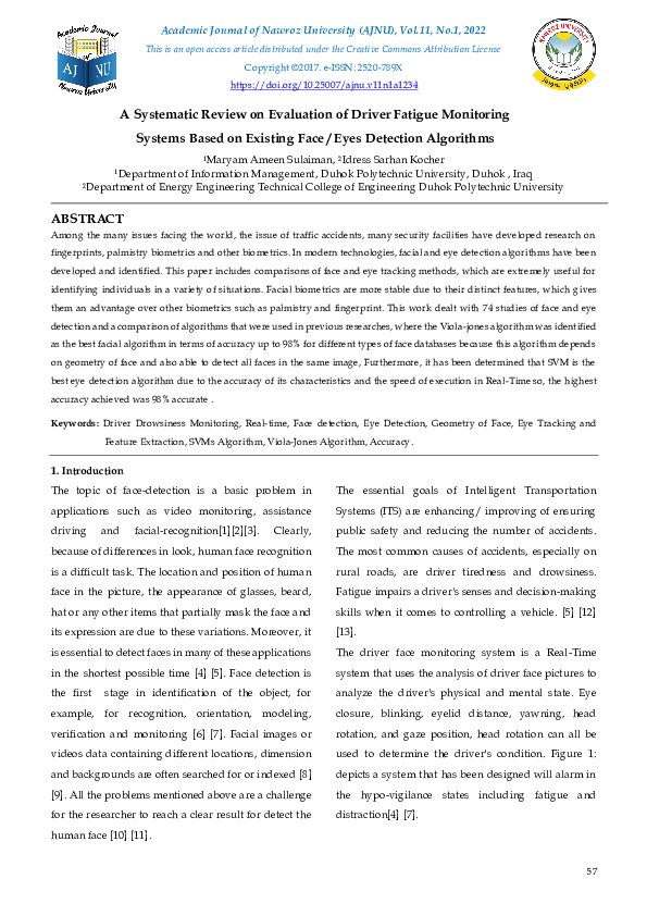 (PDF) A systematic review on Evaluation of Existing Face Eyes Detection Algorithms for ...