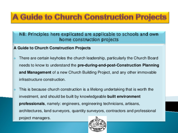 (PDF) A Guide to Church Construction Projects
