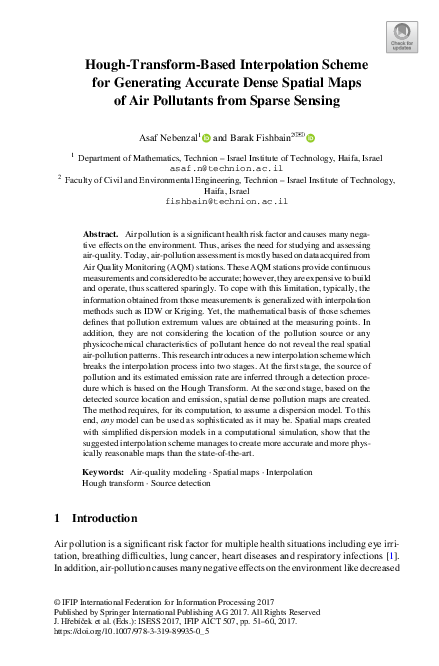(PDF) Hough Transform Interpolation for Accurate Air Pollution Mapping