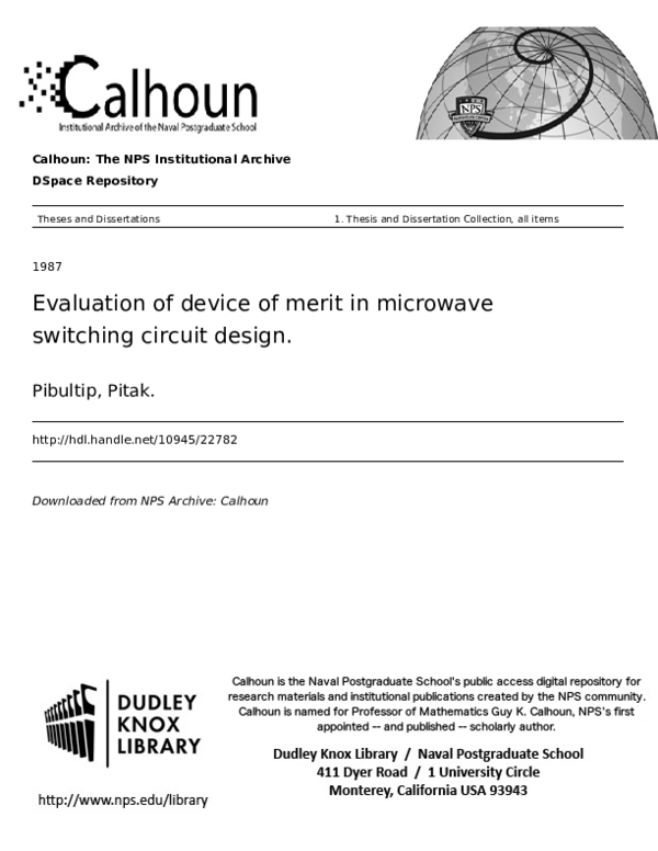 (PDF) Evaluation of device figure of merit in microwave switching ...
