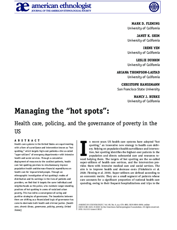 (PDF) Managing the "hot spots"