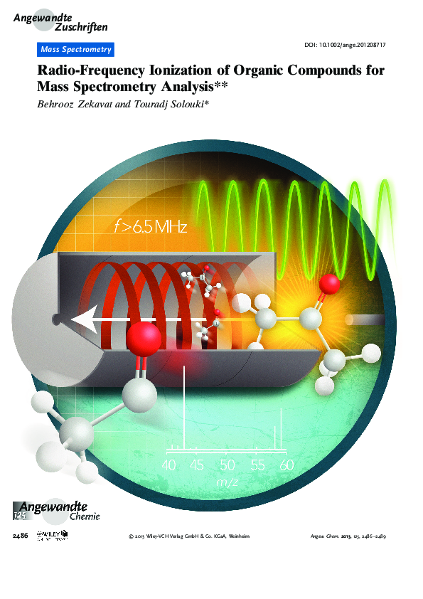 (PDF) Radio-Frequency Ionization of Organic Compounds for Mass ...