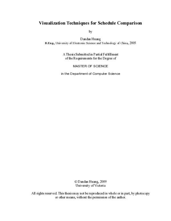 (PDF) Visualization Techniques for Schedule Comparison