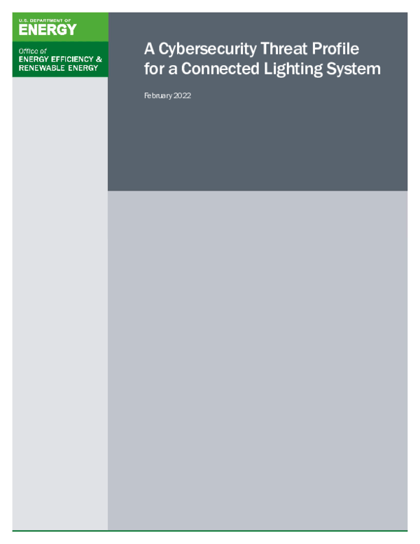 (PDF) A Cybersecurity Threat Profile for a Connected Lighting System