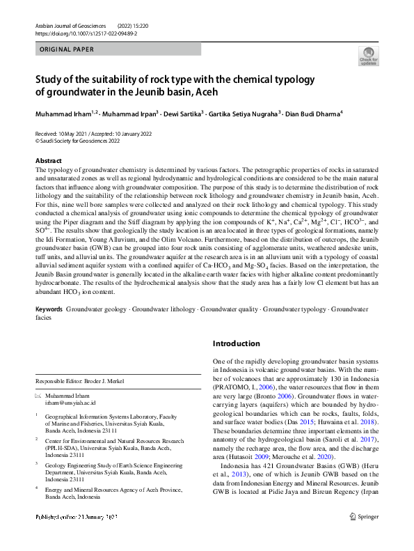 (PDF) Study of the suitability of rock type with the chemical typology ...