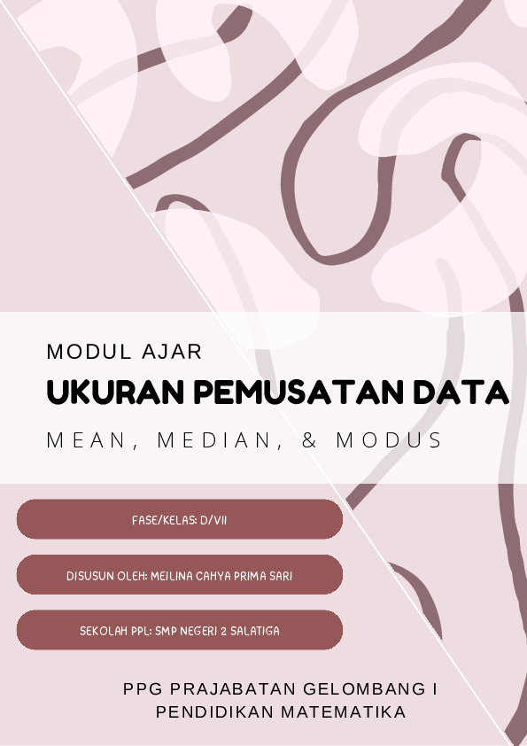 (PDF) MODUL AJAR MEAN MEDIAN MODUS KELAS VII KURIKULUM MERDEKA