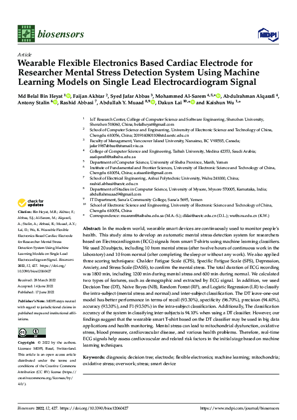 (PDF) Wearable Flexible Electronics Based Cardiac Electrode for Researcher Mental Stress ...