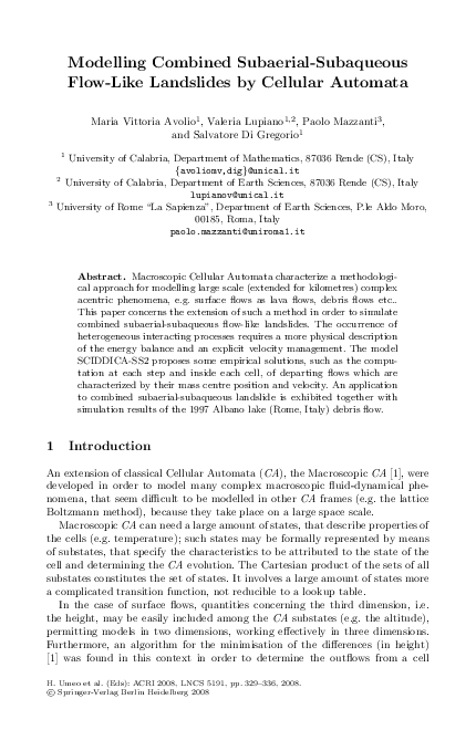 (PDF) Modelling Combined Subaerial-Subaqueous Flow-Like Landslides by ...