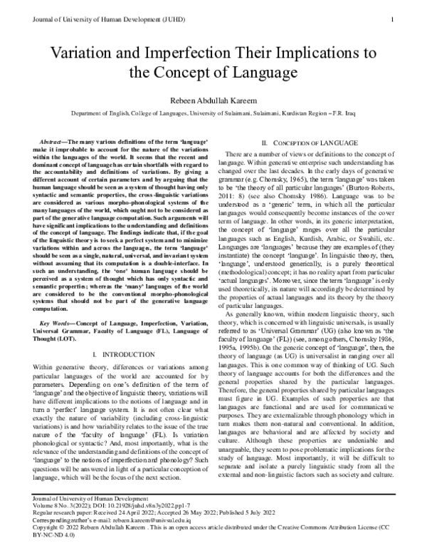 (PDF) Variation and Imperfection Their Implications to the Concept of ...