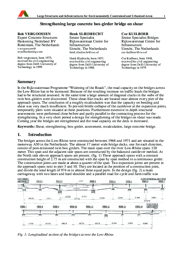 (PDF) Strengthening large concrete box-girder bridge on shear