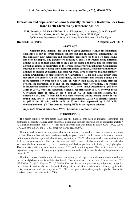 (PDF) Extraction and Separation of Some Naturally Occurring ...