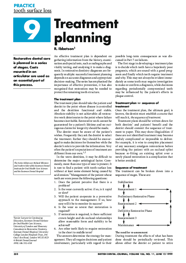 (PDF) Treatment planning