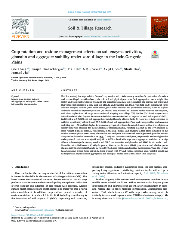 (PDF) Crop Rotation and Residue Management Effects on Soil Carbon and Microbial Dynamics