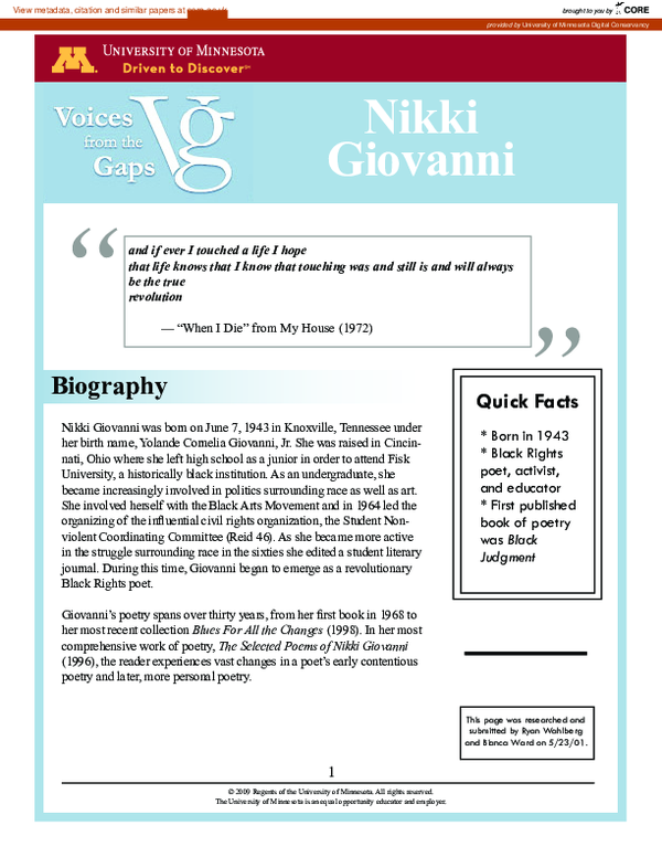 (PDF) Nikki Giovanni