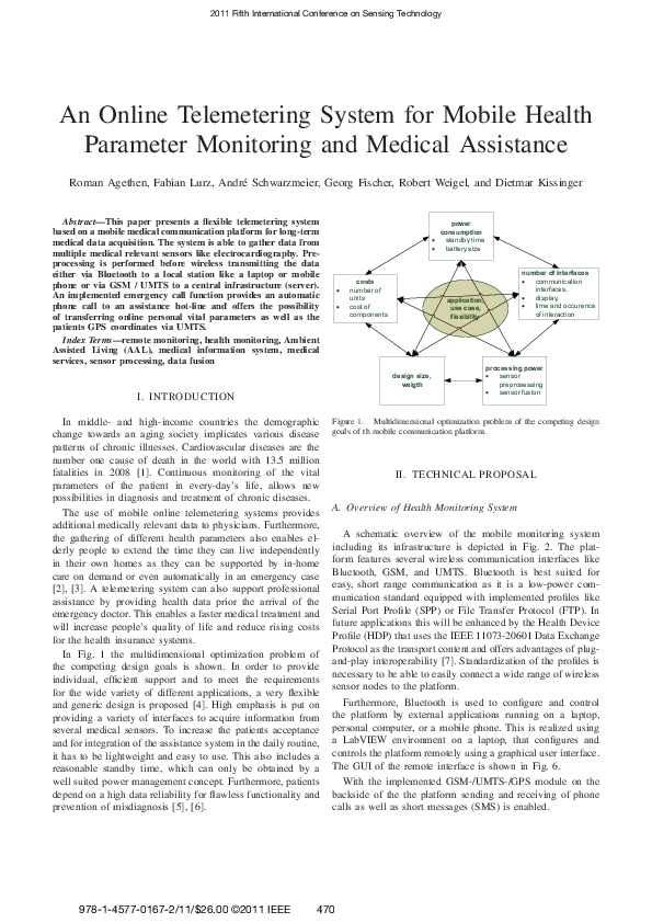 (PDF) An online telemetering system for mobile health parameter monitoring and medical assistance