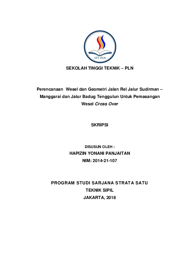 (PDF) Perencanaan Wesel dan Geometri Jalan Rel Jalur Sudirman ...