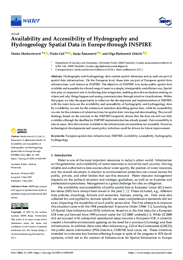 (PDF) Availability and Accessibility of Hydrography and Hydrogeology ...