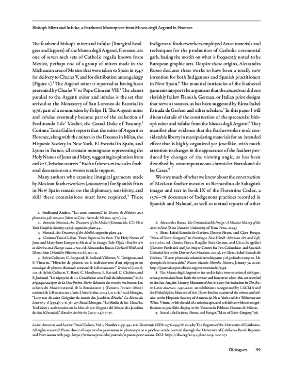 (PDF) Bishop’s Miter and Infulae, a Feathered Masterpiece from Museo ...