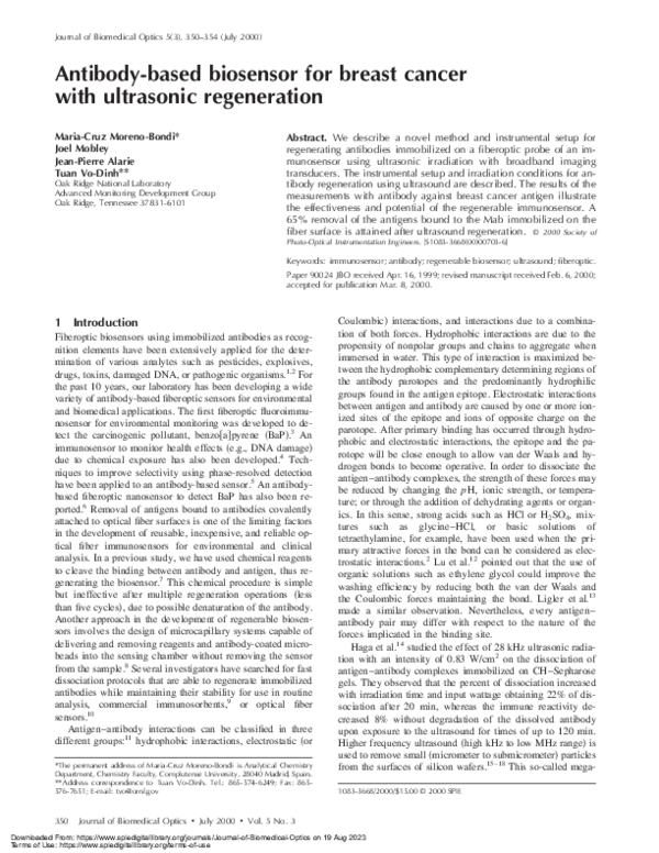 (PDF) Antibody-based biosensor for breast cancer with ultrasonic ...