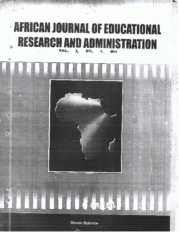(PDF) ISSUES IN NIGERIAN EDUCATION SYSTEM