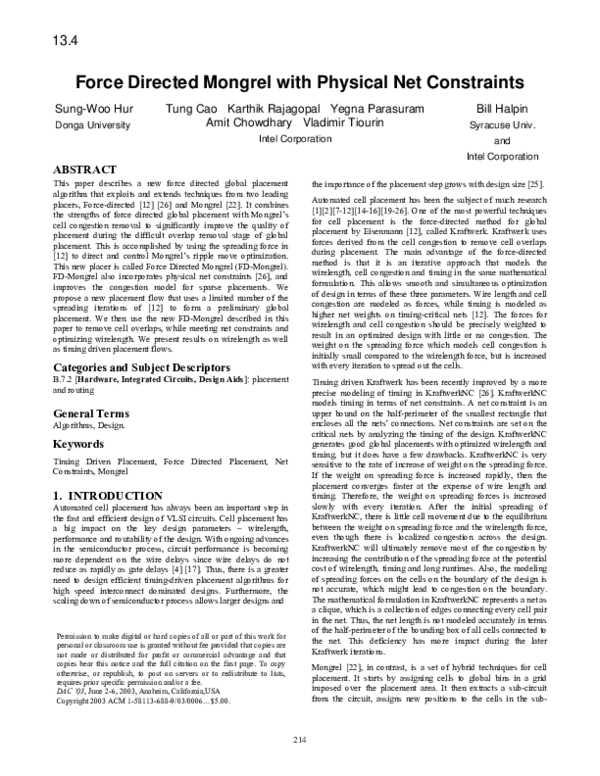(PDF) Force directed mongrel with physical net constraints | Tung Cao - Academia.edu