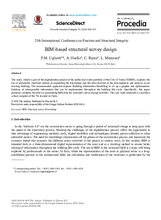 (PDF) BIM-based structural survey design