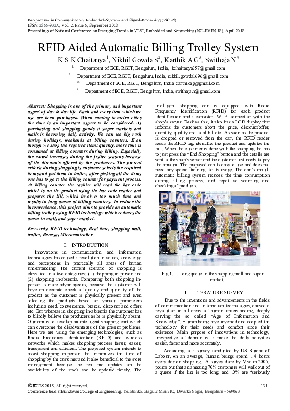 (PDF) RFID Aided Automatic Billing Trolley System