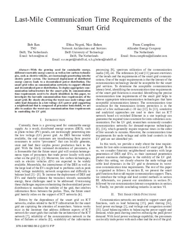 (PDF) Last-mile communication time requirements of the smart grid ...