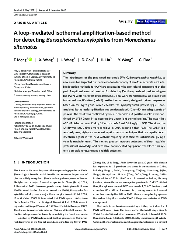 (PDF) A loop-mediated isothermal amplification-based method for ...