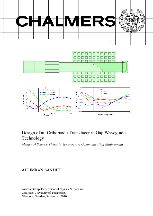 (PDF) Design of an Orthomode Transducer in Gap Waveguide Technology