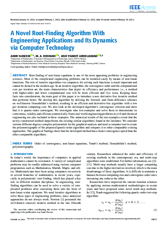 (PDF) A Novel Root-Finding Algorithm With Engineering Applications and ...