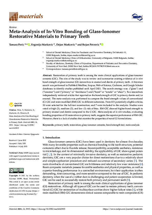 (PDF) Meta-Analysis of In-Vitro Bonding of Glass-Ionomer Restorative ...