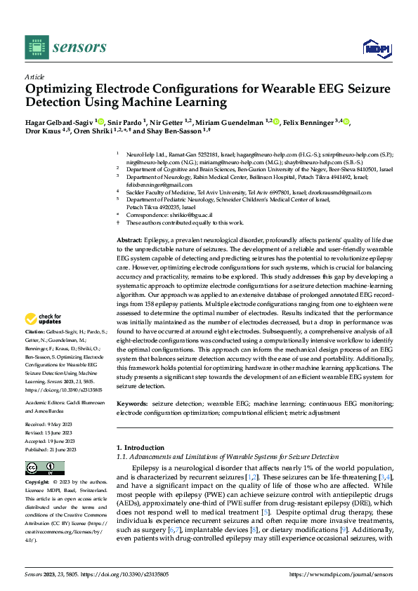 (PDF) Optimizing Electrode Configurations for Wearable EEG Seizure Detection Using Machine Learning