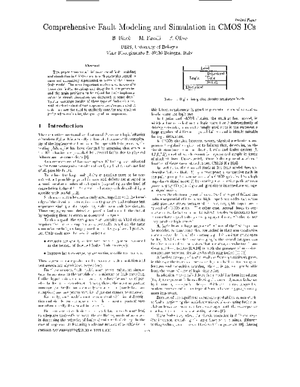 (PDF) Comprehensive fault modeling and simulation in CMOS ICs