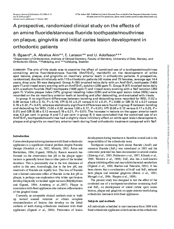 (PDF) A prospective, randomized clinical study on the effects of an ...