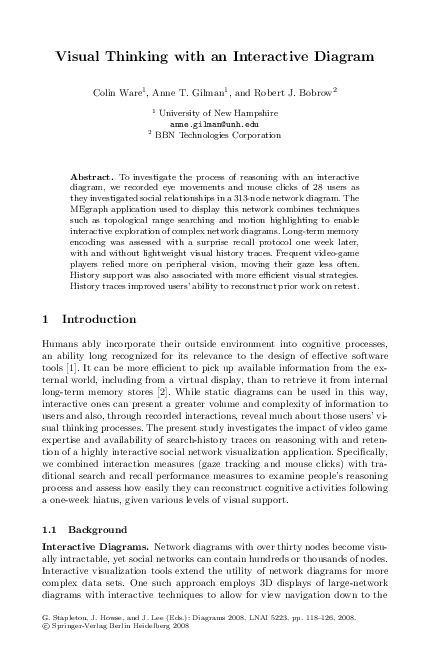(PDF) Visual Thinking with an Interactive Diagram