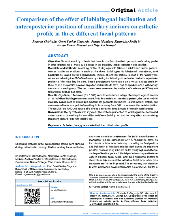 (PDF) Comparison of the effect of labiolingual inclination and ...