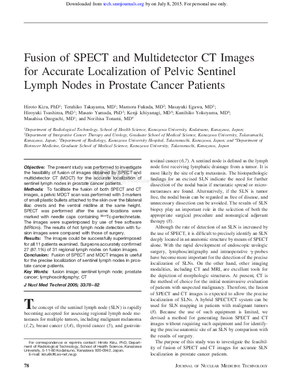 (PDF) Fusion of SPECT and multidetector CT images for accurate ...