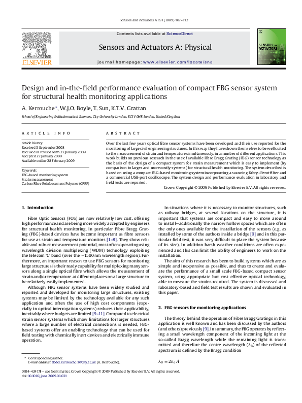 (PDF) Design and in-the-field performance evaluation of compact FBG sensor system for structural ...