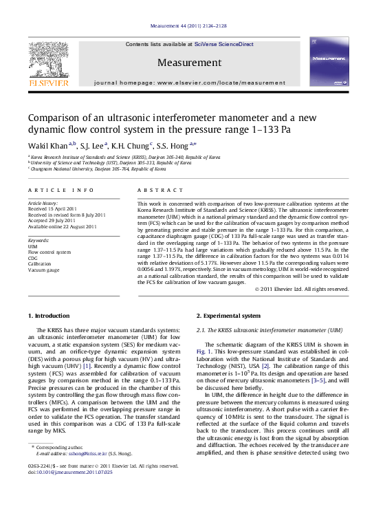(PDF) Comparison of an ultrasonic interferometer manometer and a new ...