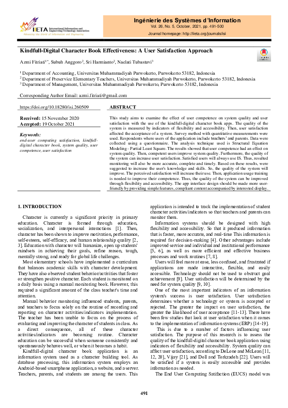 Kindfull-Digital Character Book Effectiveness: A User Satisfaction Approach