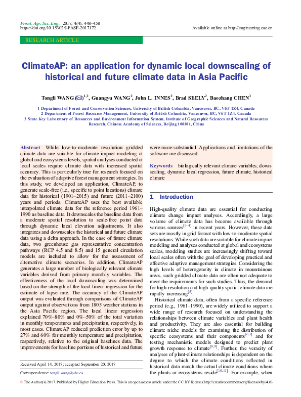 (PDF) ClimateAP: an application for dynamic local downscaling of historical and future climate ...