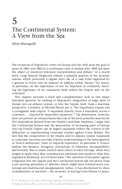 (PDF) The Continental System: A View from the Sea