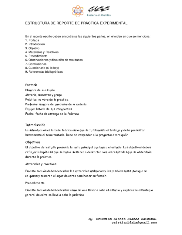 (PDF) ESTRUCTURA DE REPORTE DE PRACTICA EXPERIMENTAL