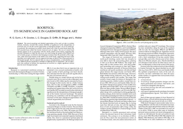 (PDF) Boorpeck: Its Significance in Gariwerd Rock Art