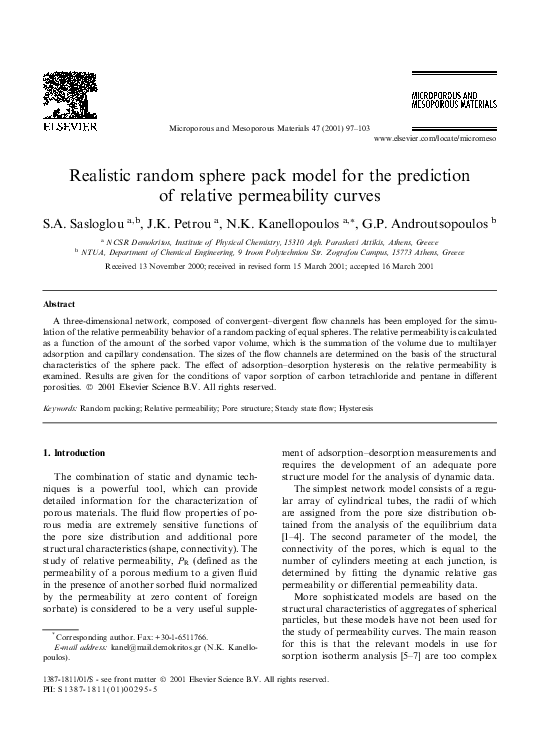 (PDF) Realistic random sphere pack model for the prediction of sorption ...